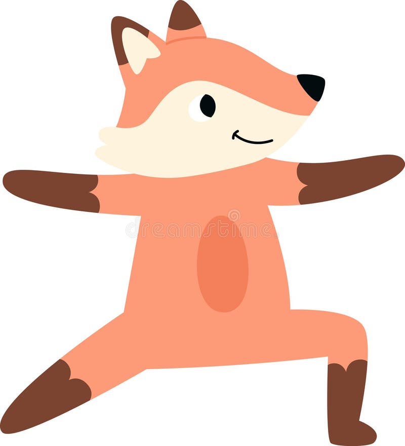 Fox Doing Exercises stock vector. Illustration of vector - 300413046
