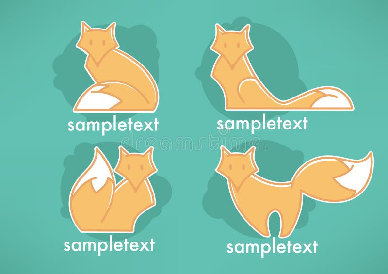 Fox emblems stock vector. Illustration of character, cute - 65072040