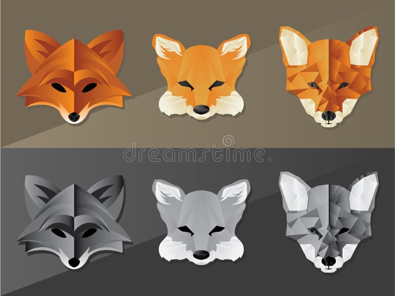 Fox Face Graphics stock vector. Illustration of fancy - 42262206