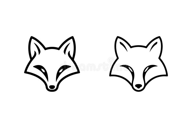 Fox Face Icon Vector Illustration. Stock Illustration - Illustration of ...