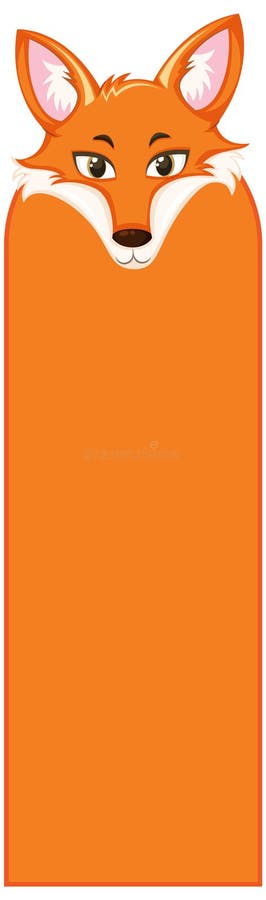 A Fox Face on a Vertical Banner Stock Vector - Illustration of graphic ...