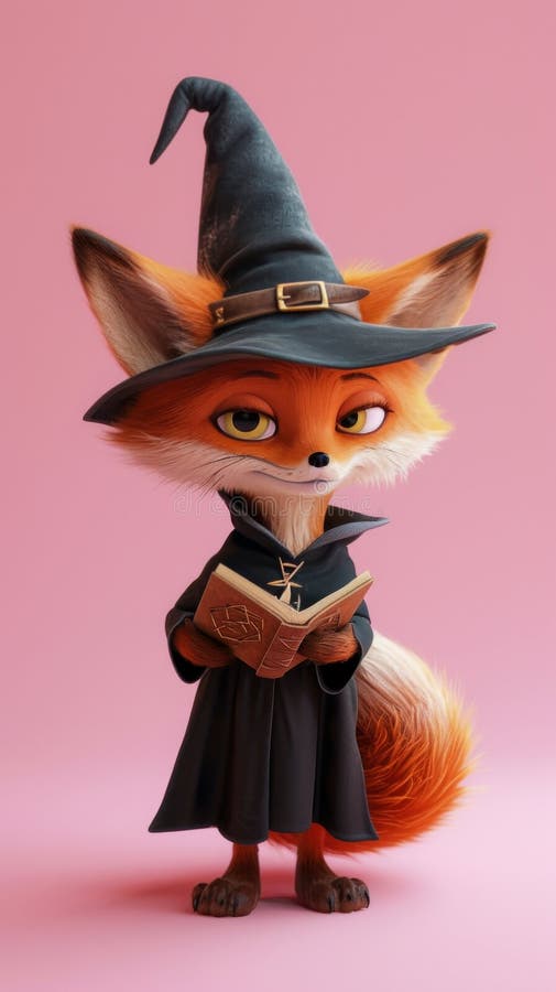 Fox Figurine Dressed As a Wizard Reading a Spellbook Stock Photo ...