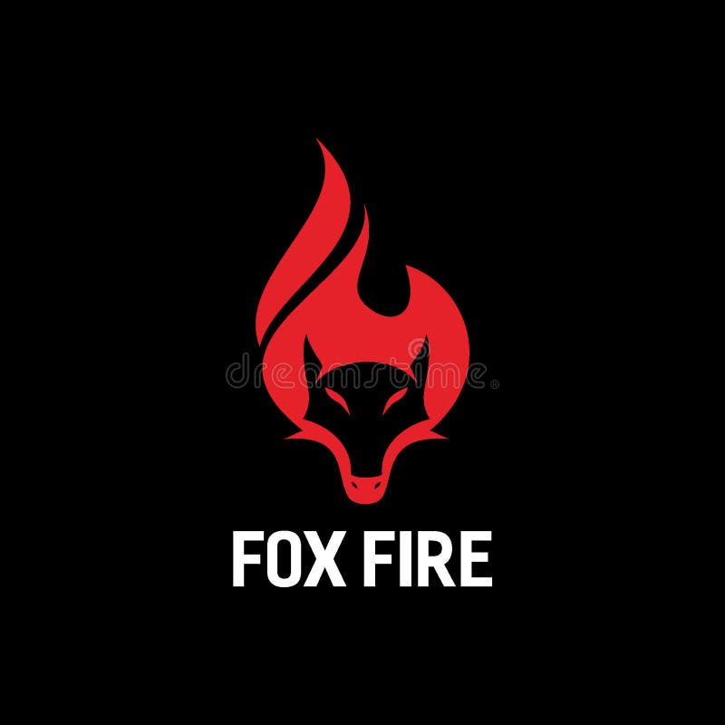 Fox Fire or Flame Logo Design Concept Stock Vector - Illustration of ...