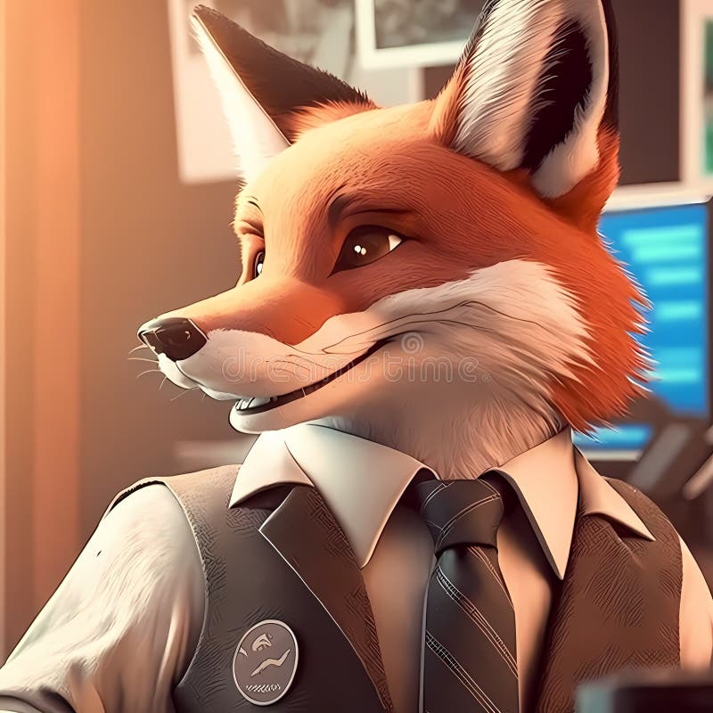 Fox in the Form of a Fox Fox in the Window Fox Stock Illustration ...