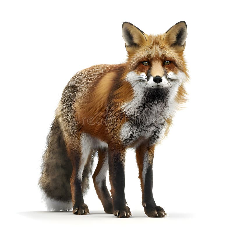 Fox full body isolated stock illustration. Illustration of predator ...