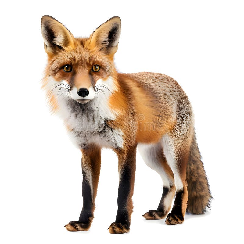 Fox full body isolated stock illustration. Illustration of standing ...