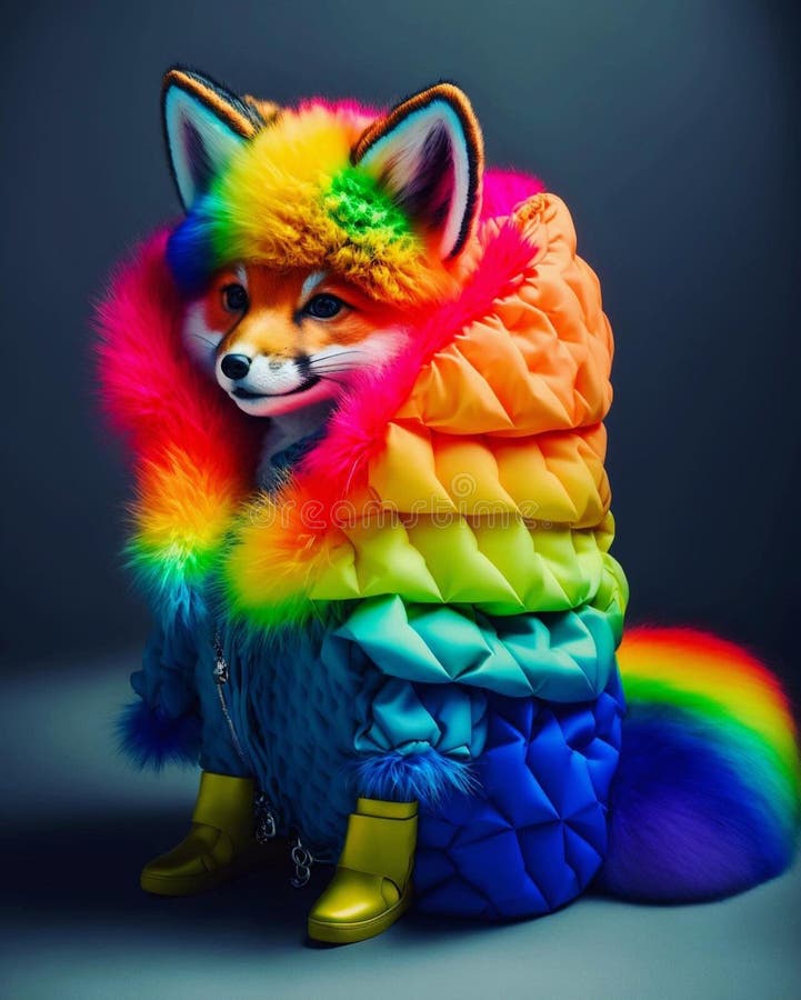 Fox in full colour costume stock image. Image of full - 270387889