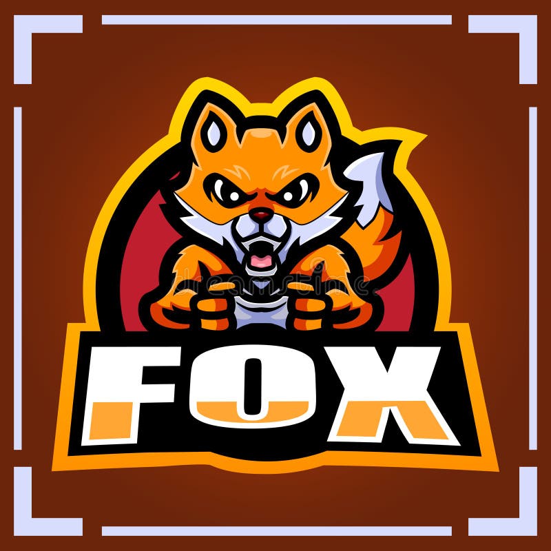 Fox Gaming Mascot Esport Logo Design Stock Vector - Illustration of ...