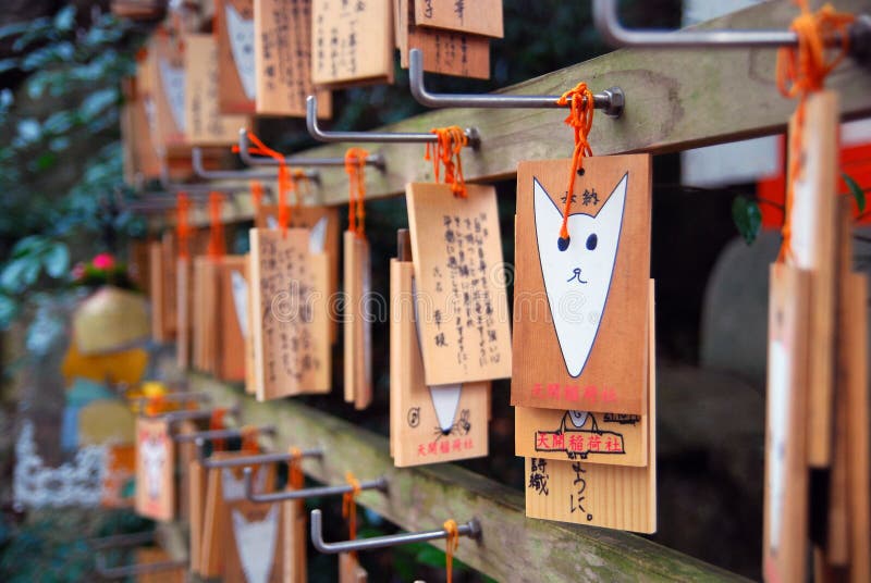 Fox God Ema Signs of Prayer Editorial Image - Image of temple, travel ...