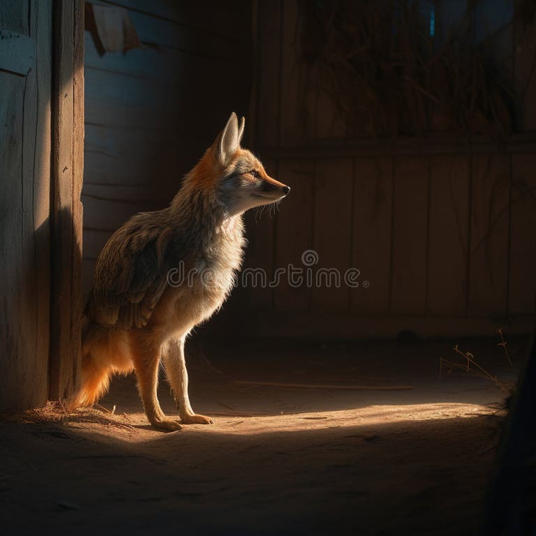 Fox that Has Entered a Chicken Coop. Generative AI Stock Illustration ...