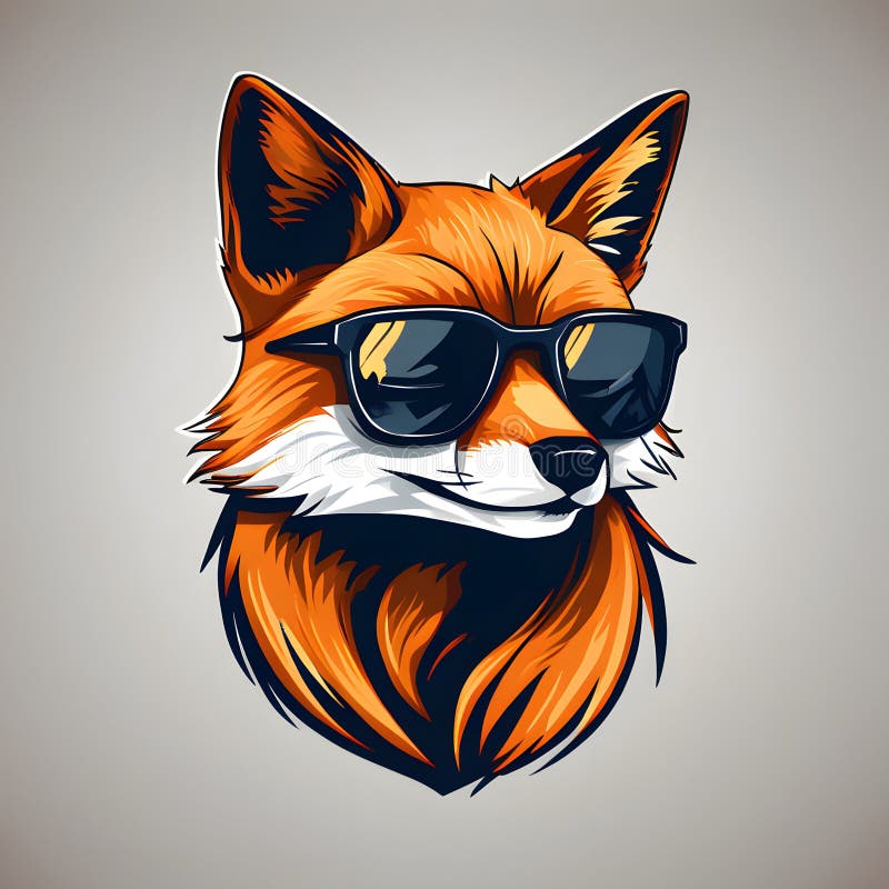Cool Fox Logo stock illustration. Illustration of vixen - 319126104