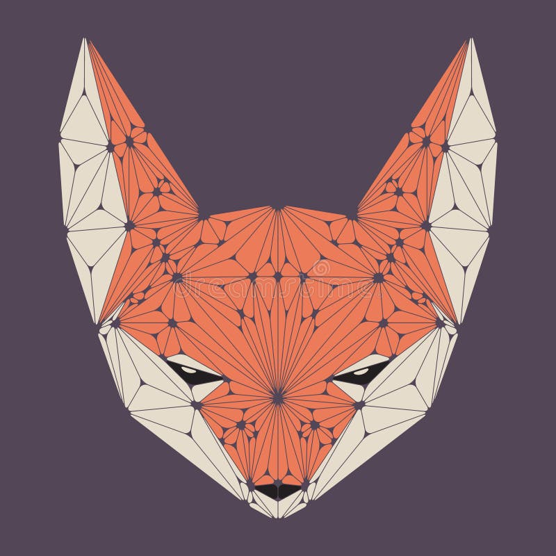 Fox Head. Fox Face. Polygon Illustration. Stock Illustration ...