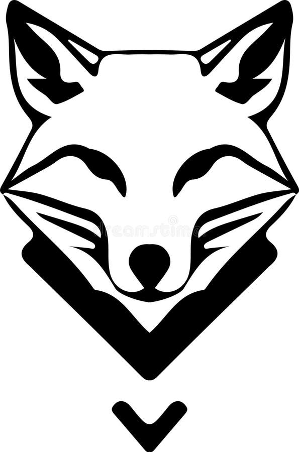 Fox Head Icon Logo Symbol stock illustration. Illustration of editing ...