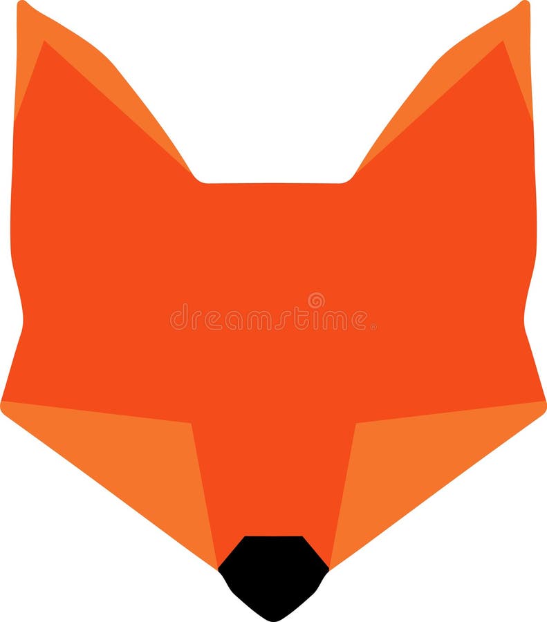 Fox Head Icon Logo Symbol stock illustration. Illustration of orange ...