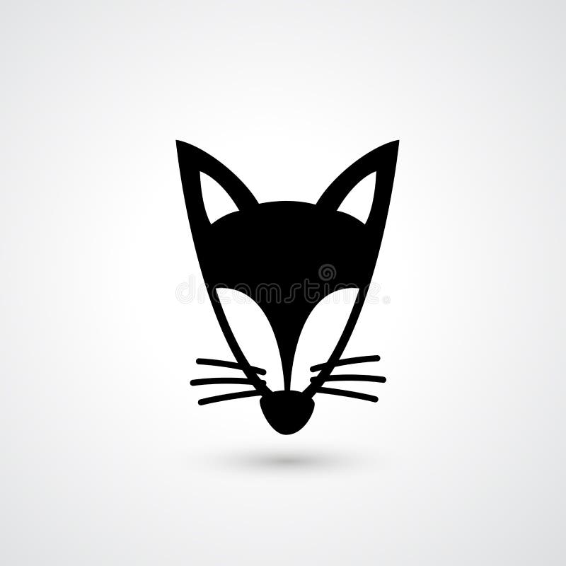 Fox head icon vector stock illustration. Illustration of logo - 109806825