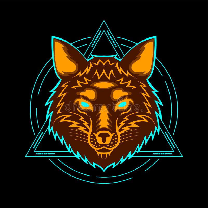 Fox Head Illustration in Geometric Style Stock Vector - Illustration of ...