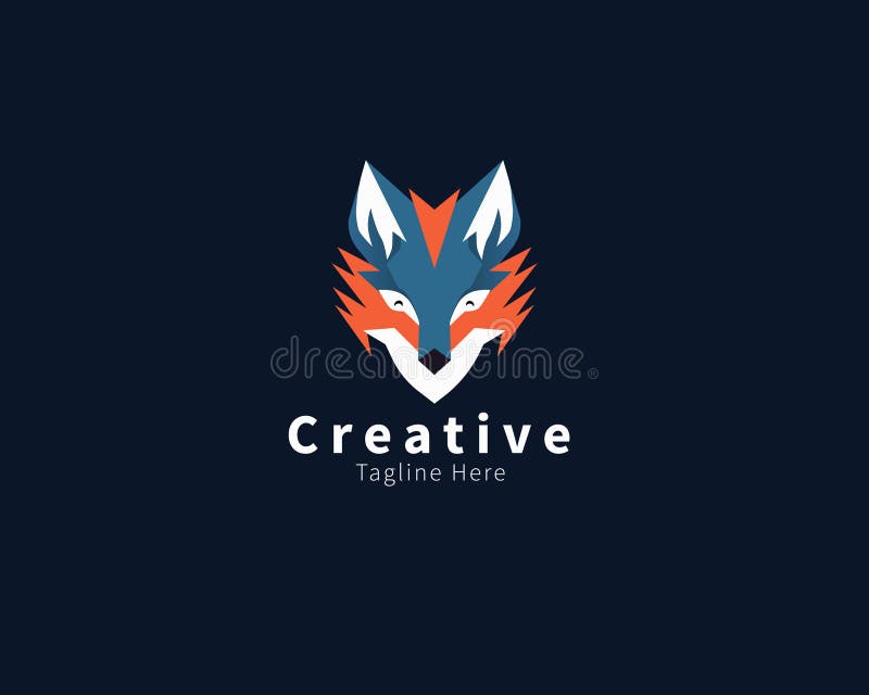 Fox Head Logo Design, Simple Abstract Wolf Face Logo Concept Design ...