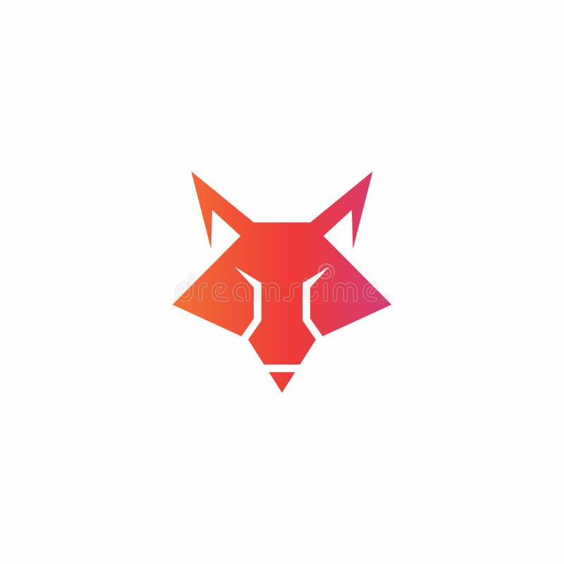 Fox Head Logo Simple and Strong Illustration Stock Illustration ...