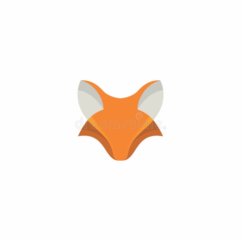 Fox Head Logo Simple and Strong Illustration, Fox Vector Design Stock ...
