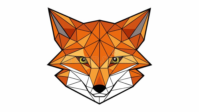 Fox Head Logo Symbol. Low Polygon Line, Triangles Design Stock Vector ...