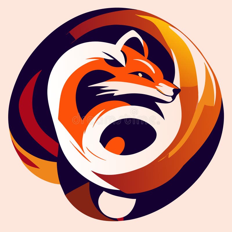 Fox Head Logo. Vector Illustration of a Fox Head in a Circle Stock ...