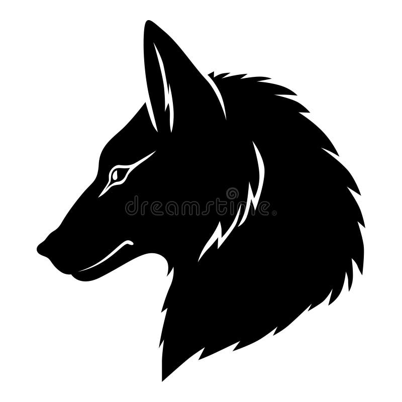 Fox head profile icon stock vector. Illustration of vector - 240596880