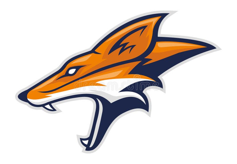 Fox head side stock vector. Illustration of aggressive - 50677841