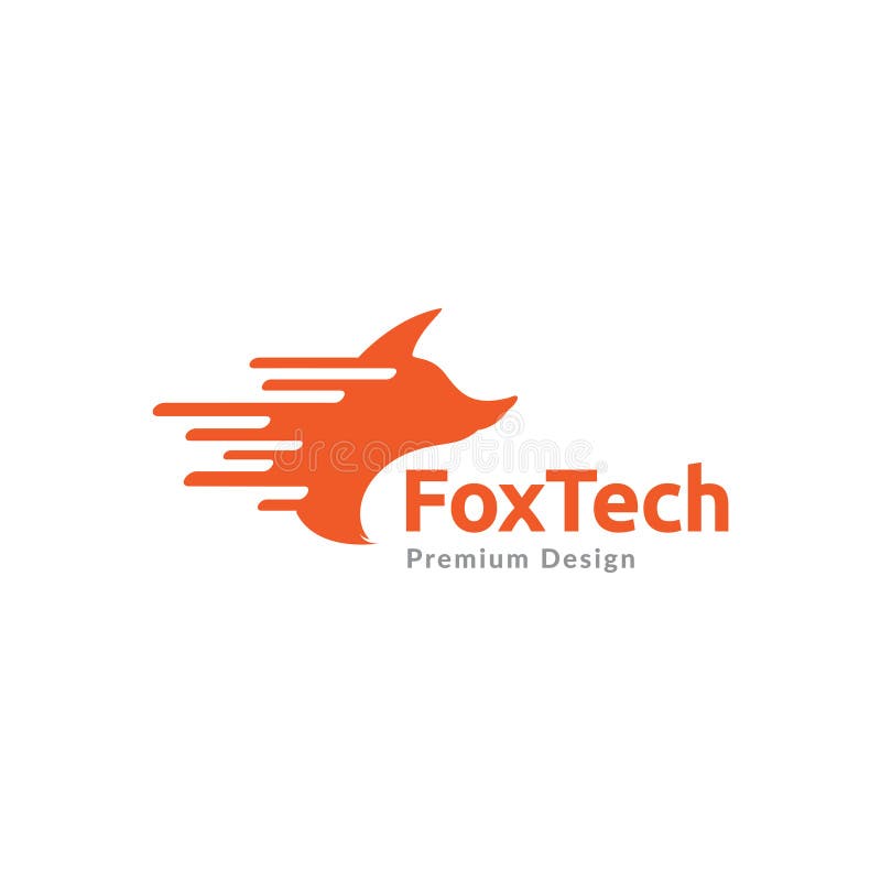 Fox Head Speed Tech Logo Design Vector Graphic Symbol Icon Sign ...