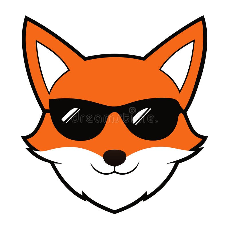 Fox Head Vector Art Illustration Stock Vector - Illustration of kids ...