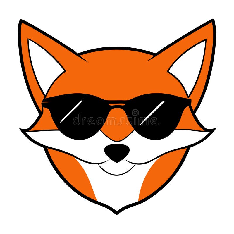 Fox Head Vector Art Illustration Stock Vector - Illustration of school ...