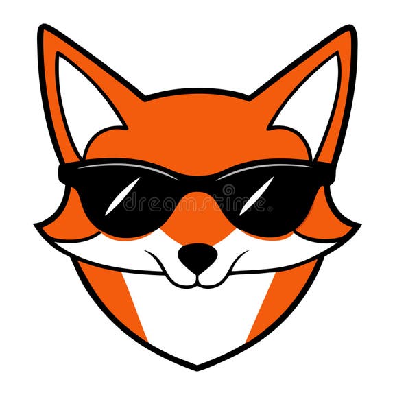 Fox Head Vector Art Illustration Stock Vector - Illustration of school ...