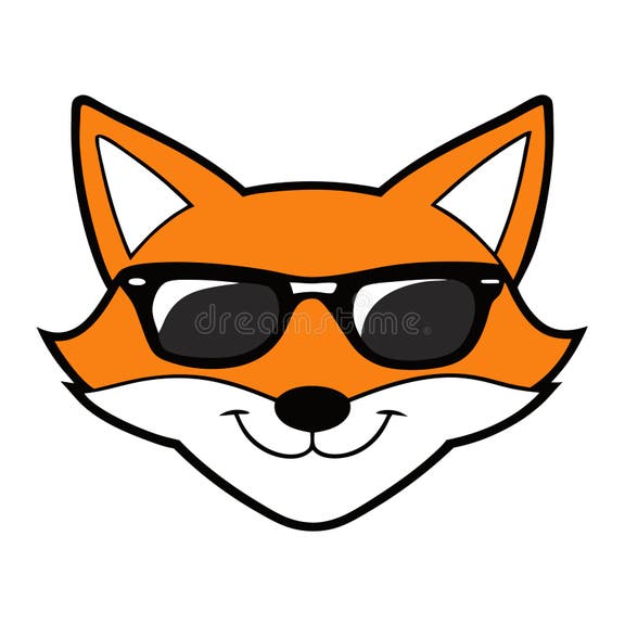 Fox Head Vector Art Illustration Stock Vector - Illustration of wearing ...