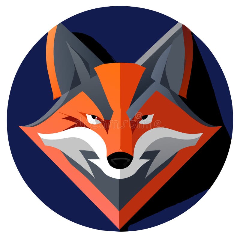 Fox Head Vector Icon. Vector Illustration of Fox Head in Flat Style AI ...