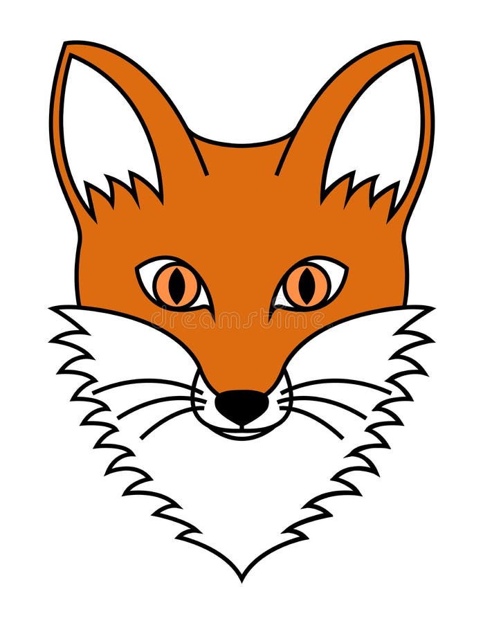 Fox head stock vector. Illustration of wilderness, wildlife - 53539520