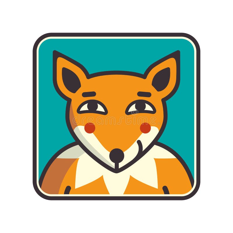 Fox Head Vector Illustration. Illustration of Fox Head Cartoon Style ...