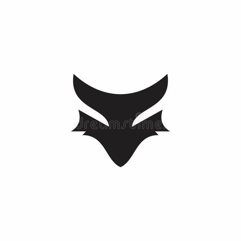 Fox Head Vector Illustration. Fox Logo Design. Black Fox Stock Vector ...