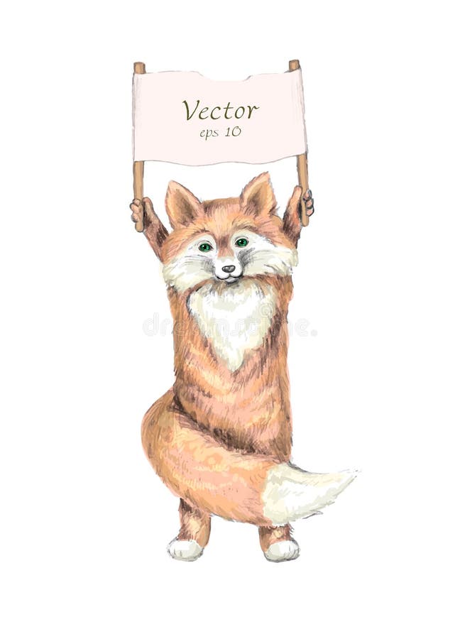 Fox in stock vector. Illustration of ears, design, paws - 99289883