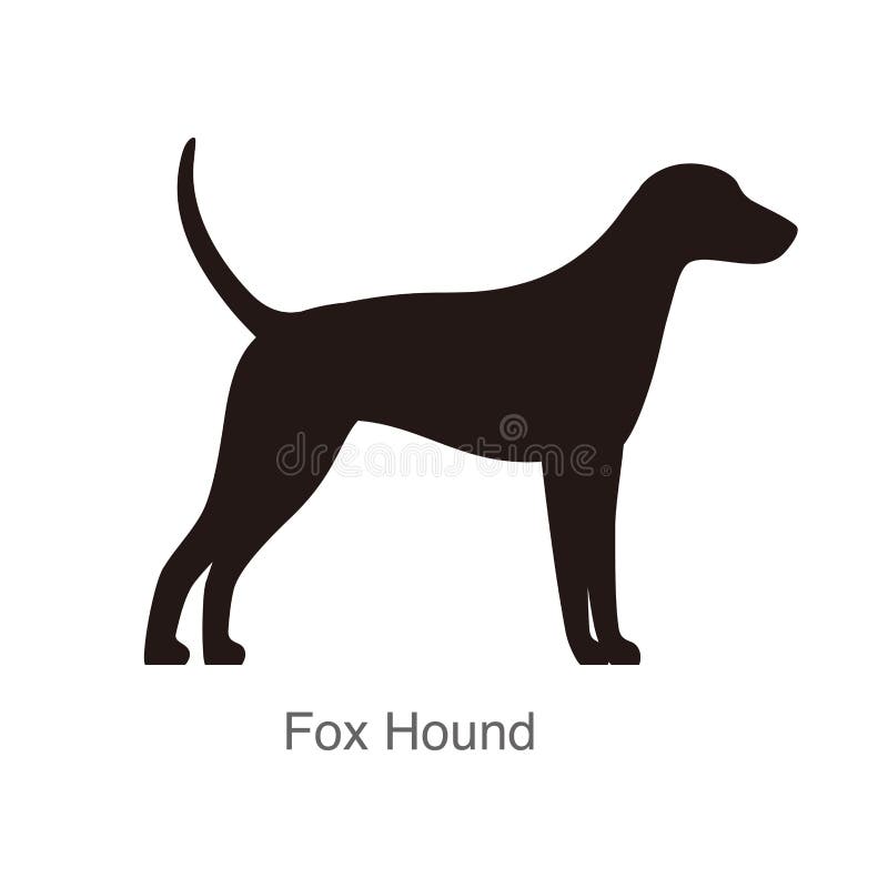 Fox Hound Dog on the Hole, Watching, Vector Illustration Stock Vector ...
