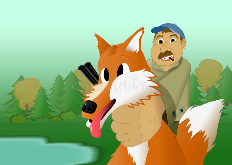 Fox hunt stock illustration. Illustration of shot, afternoon - 35671515