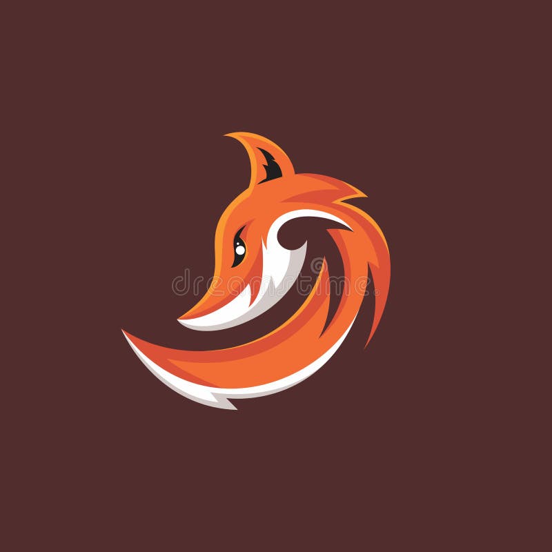 Fox Illustration Vector. Fox Logo Design Stock Vector - Illustration of ...