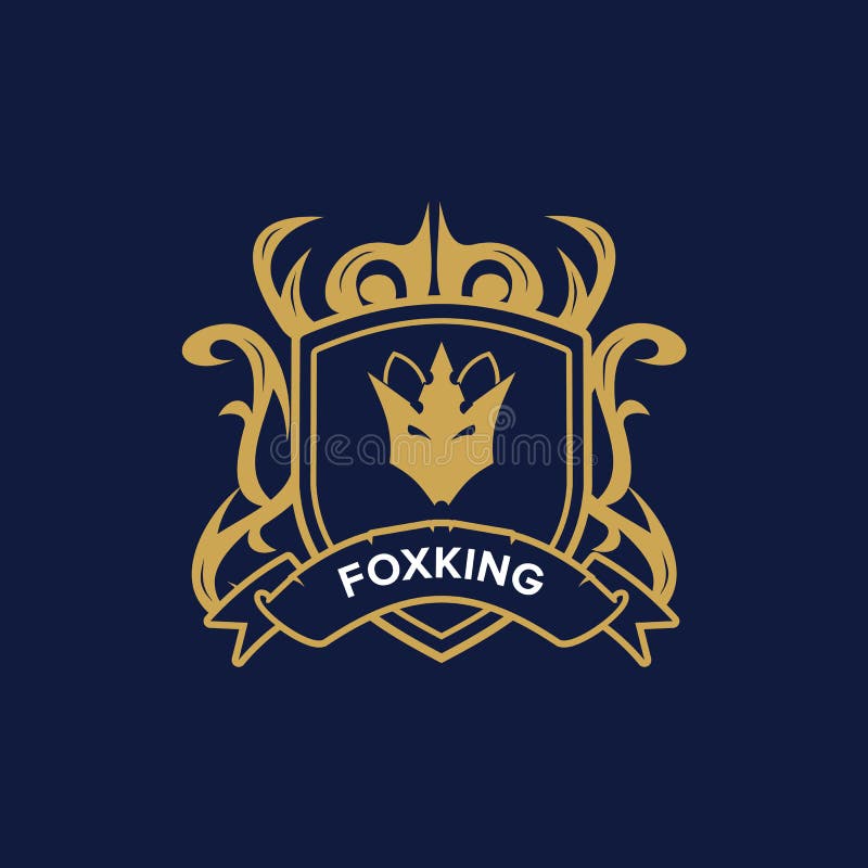Fox King Logo Design Template Stock Vector - Illustration of king ...