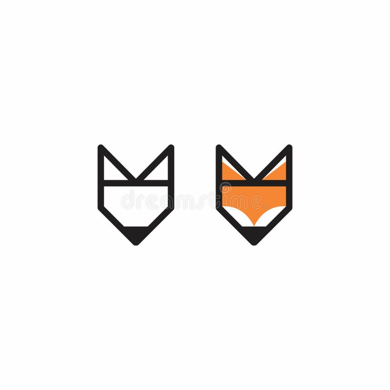 Fox Line Logo. Creative Simple Fox Logo Design Stock Vector ...