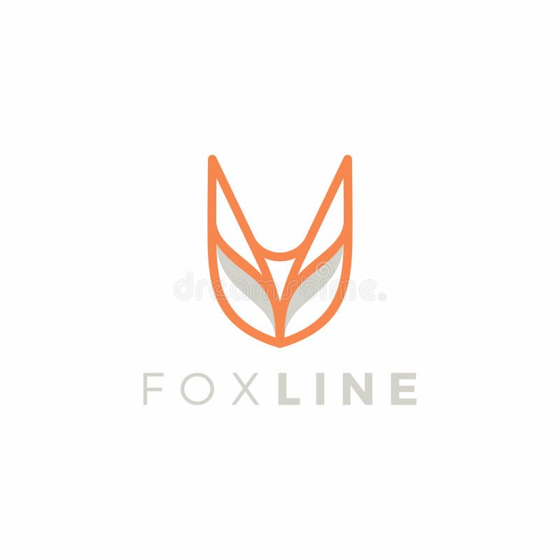 Fox Line Logo Design stock vector. Illustration of foxes - 260929042