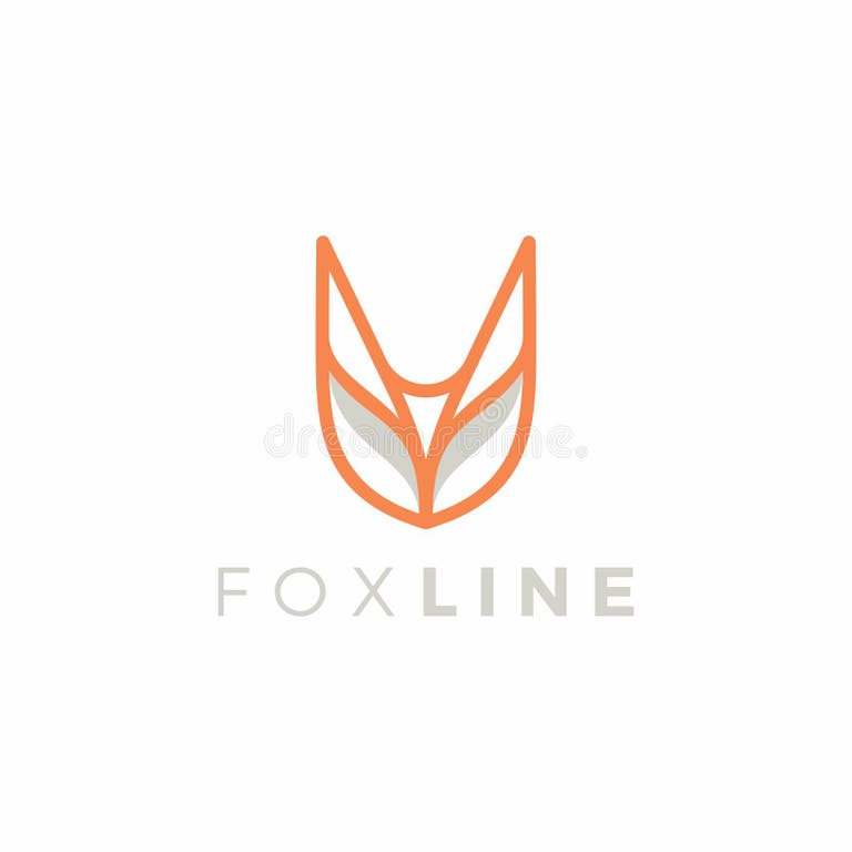 Fox Line Logo Design stock vector. Illustration of foxes - 260929042