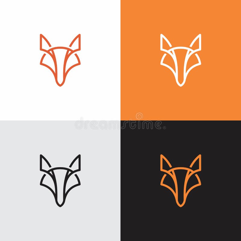 Fox Line Logo. Simple Fox Vector. Fox Icon. Creative Fox Logo Stock ...