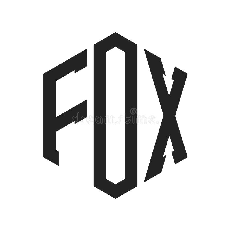 FOX Logo Design. Initial Letter FOX Monogram Logo Using Hexagon Shape ...