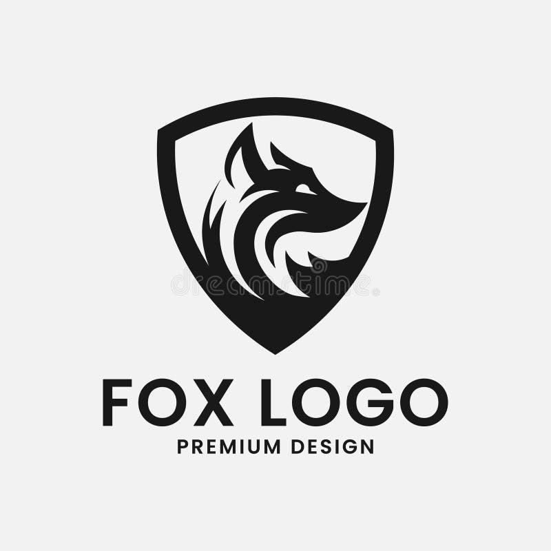 Fox Logo Design Inspiration with Shield Illustration Stock Vector ...