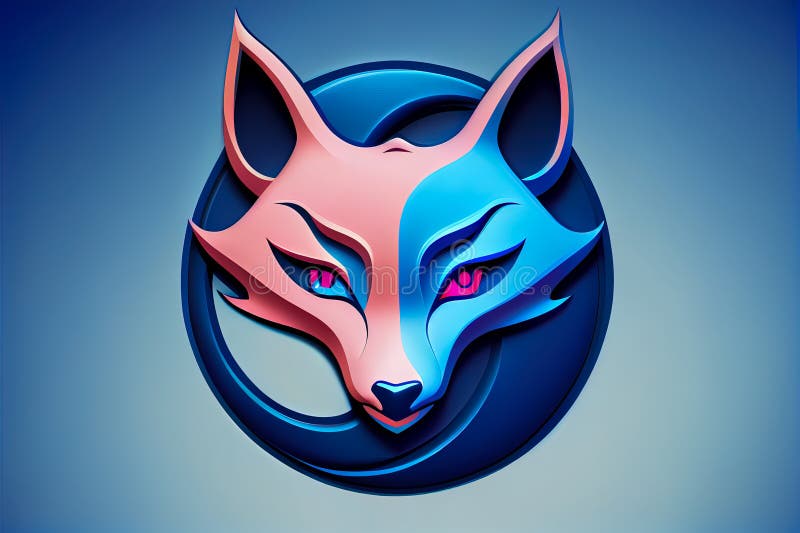 Fox Logo Minimalism. Generative AI Stock Illustration - Illustration of ...