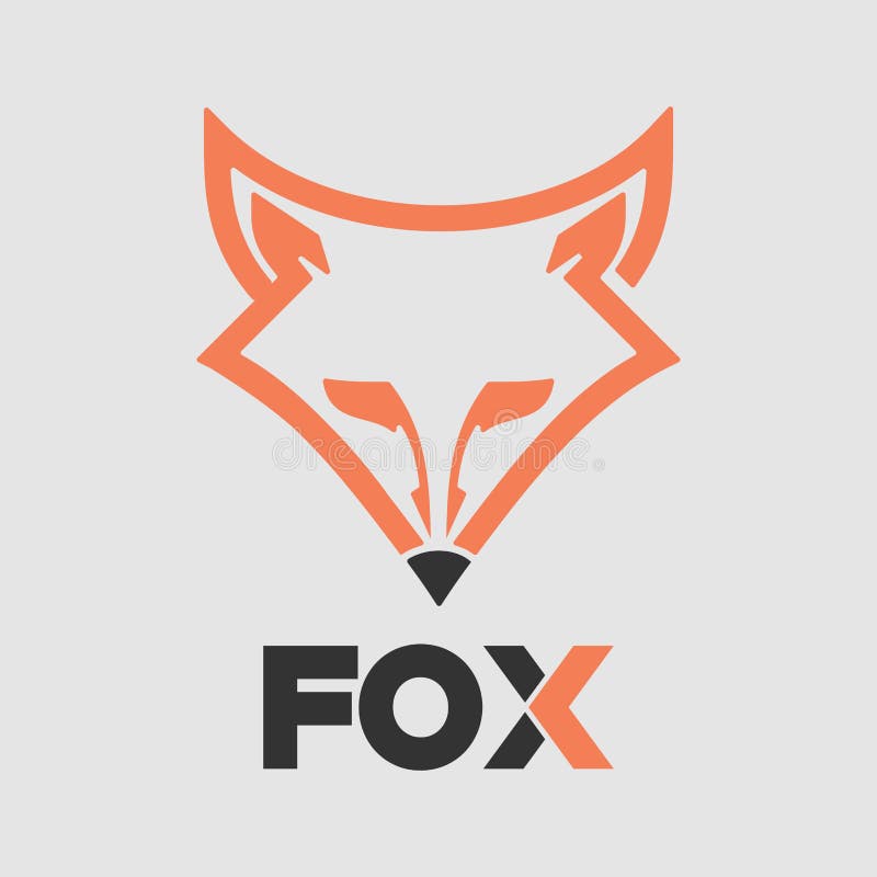 Fox Logo Vector, with Stylish Modern Stock Vector - Illustration of ...