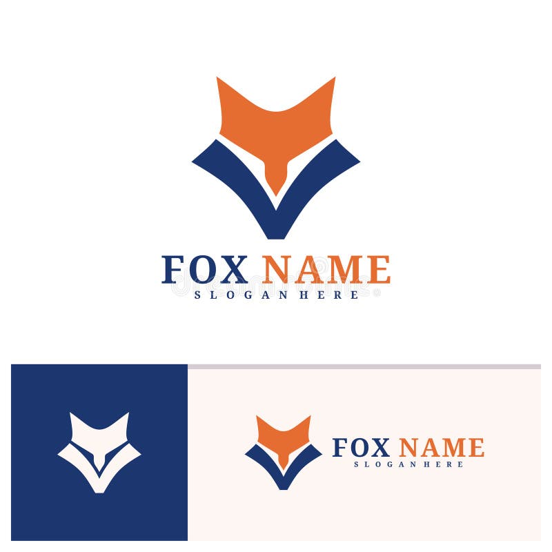Fox Logo Vector Template, Creative Fox Head Logo Design Concepts Stock ...